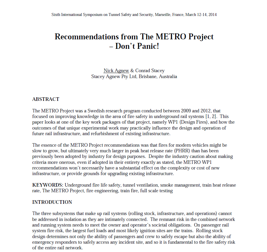 Recommendations from The METRO Project – Don’t Panic! - Stacey Agnew